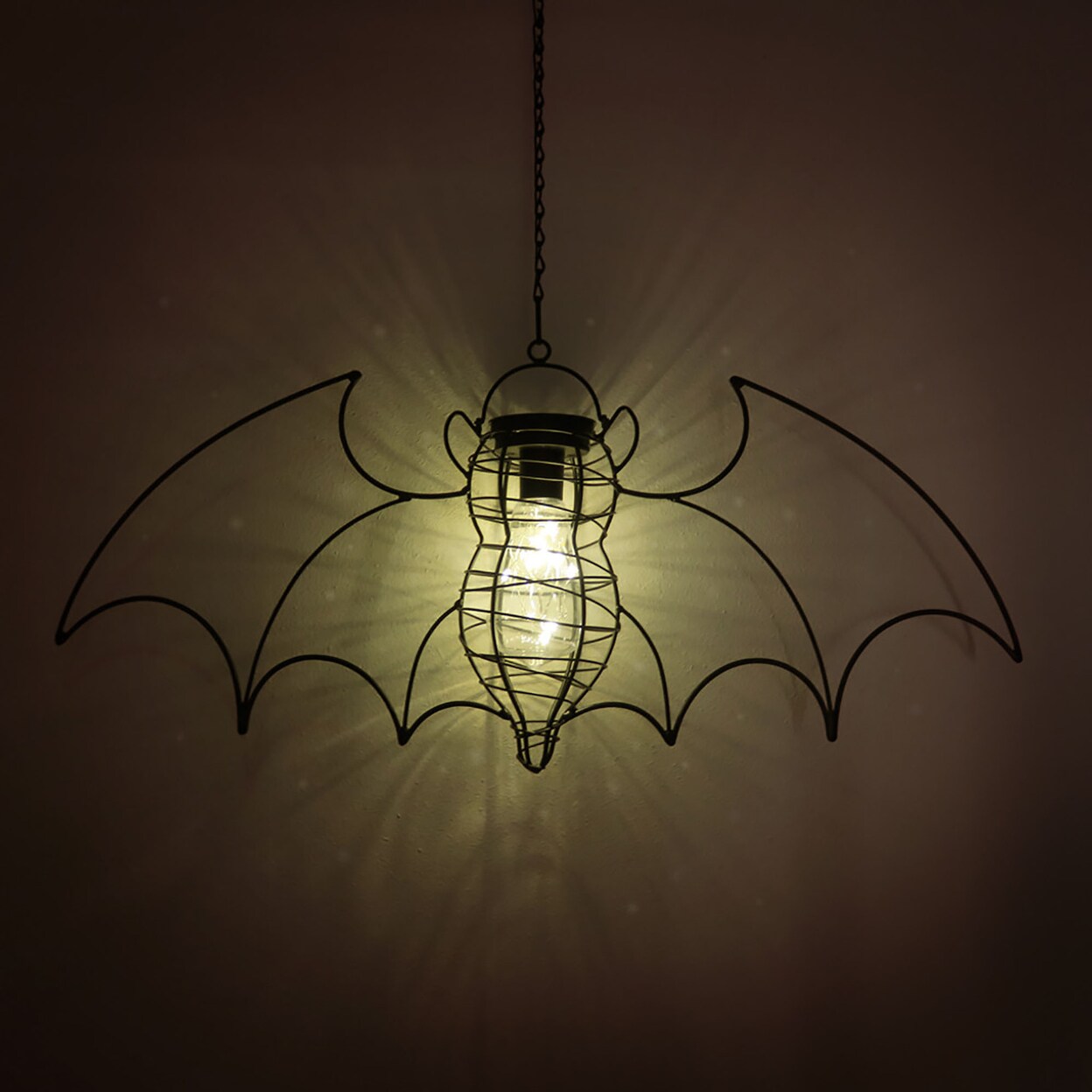 The Vault Iron, Plastic Solar Powered Bat Lantern Light | Michaels