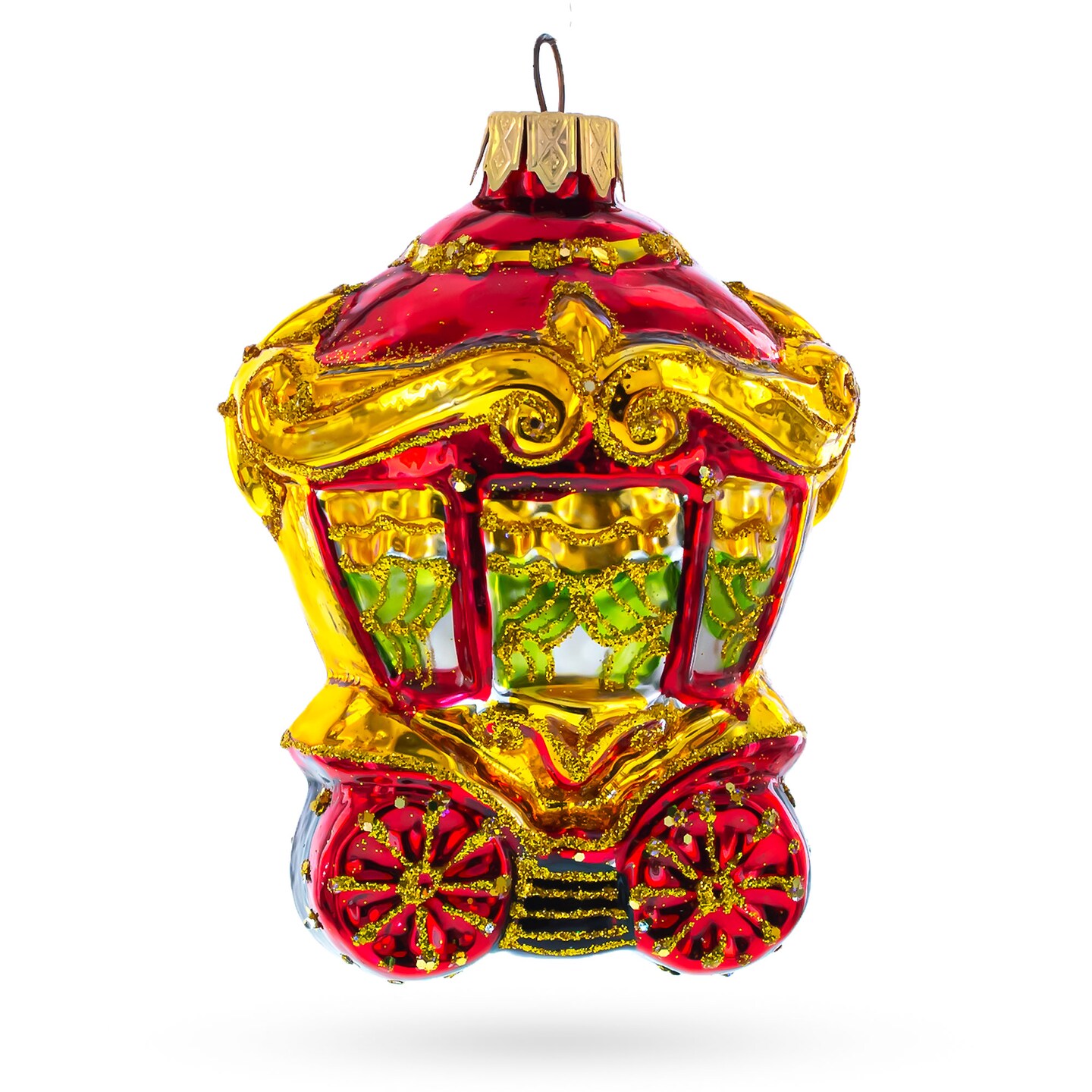 Glittered Royal Coach Mini Glass Christmas Ornament | Michaels