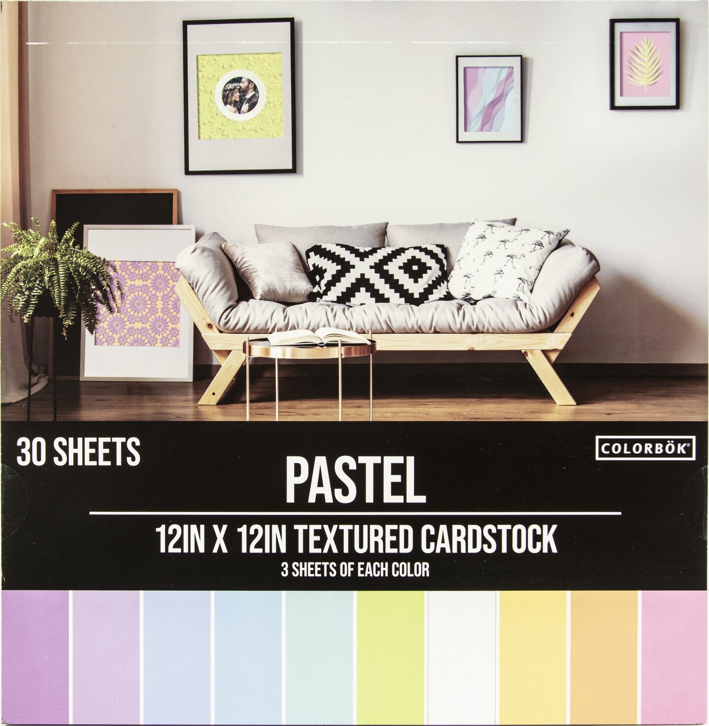 Colorbok Textured Cardstock Pad 12"X12" 30/Pkg-Pastel | Michaels
