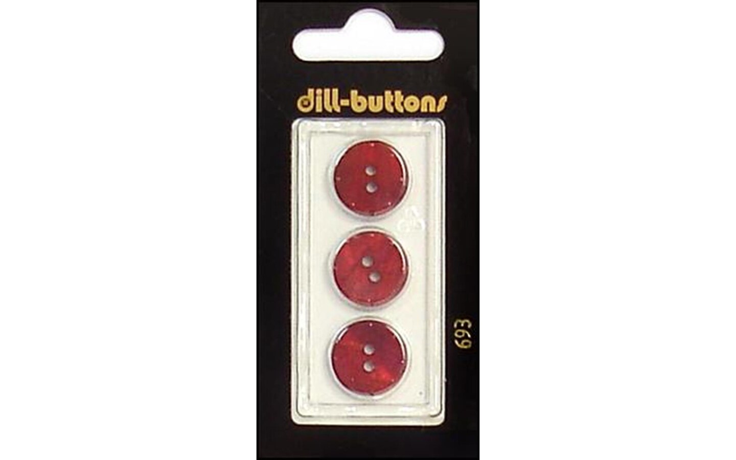 Dill Buttons 15mm 3pc 2 Hole Red | Michaels