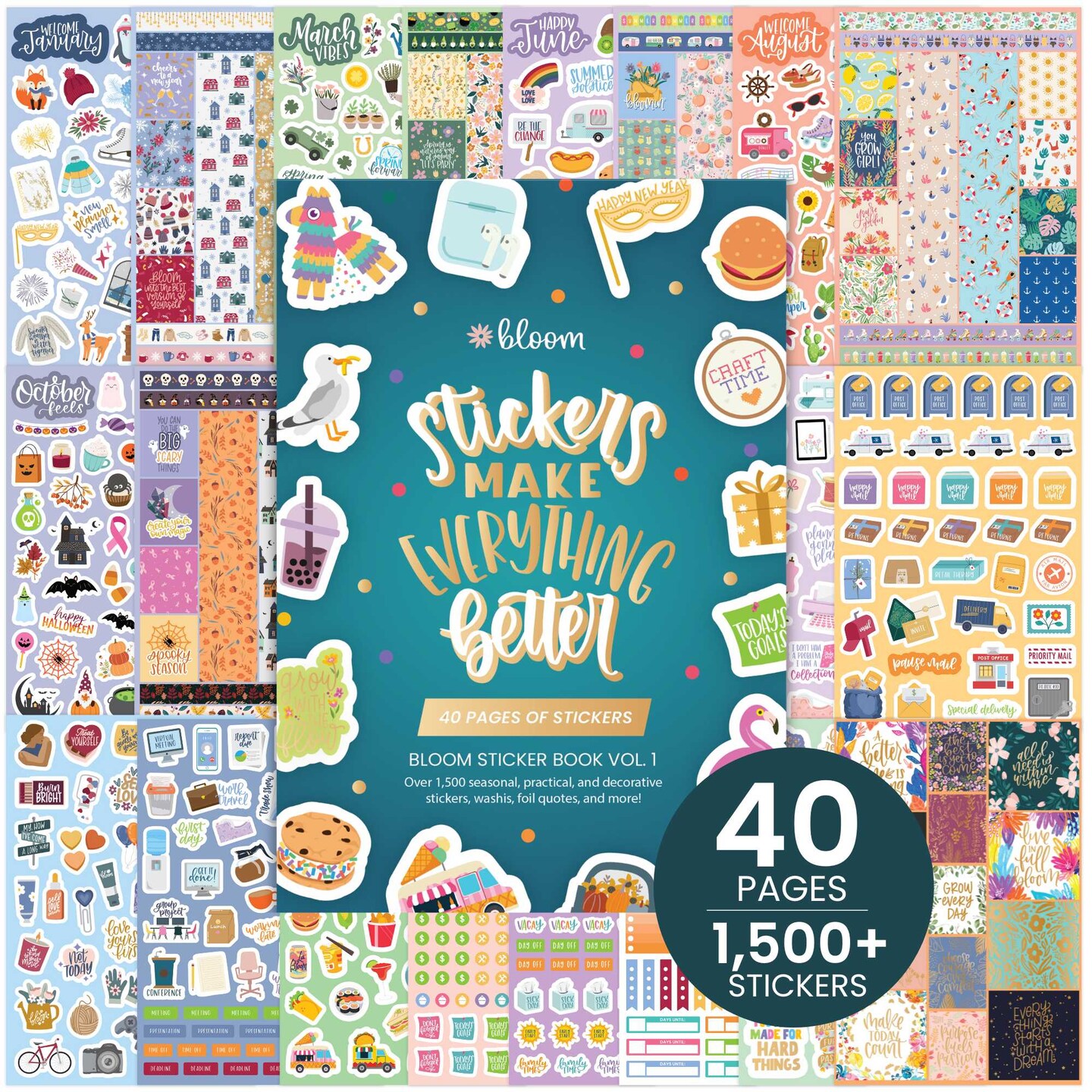 40 Page Sticker Book, Volume 1 - Stickers Make Everything Better ...
