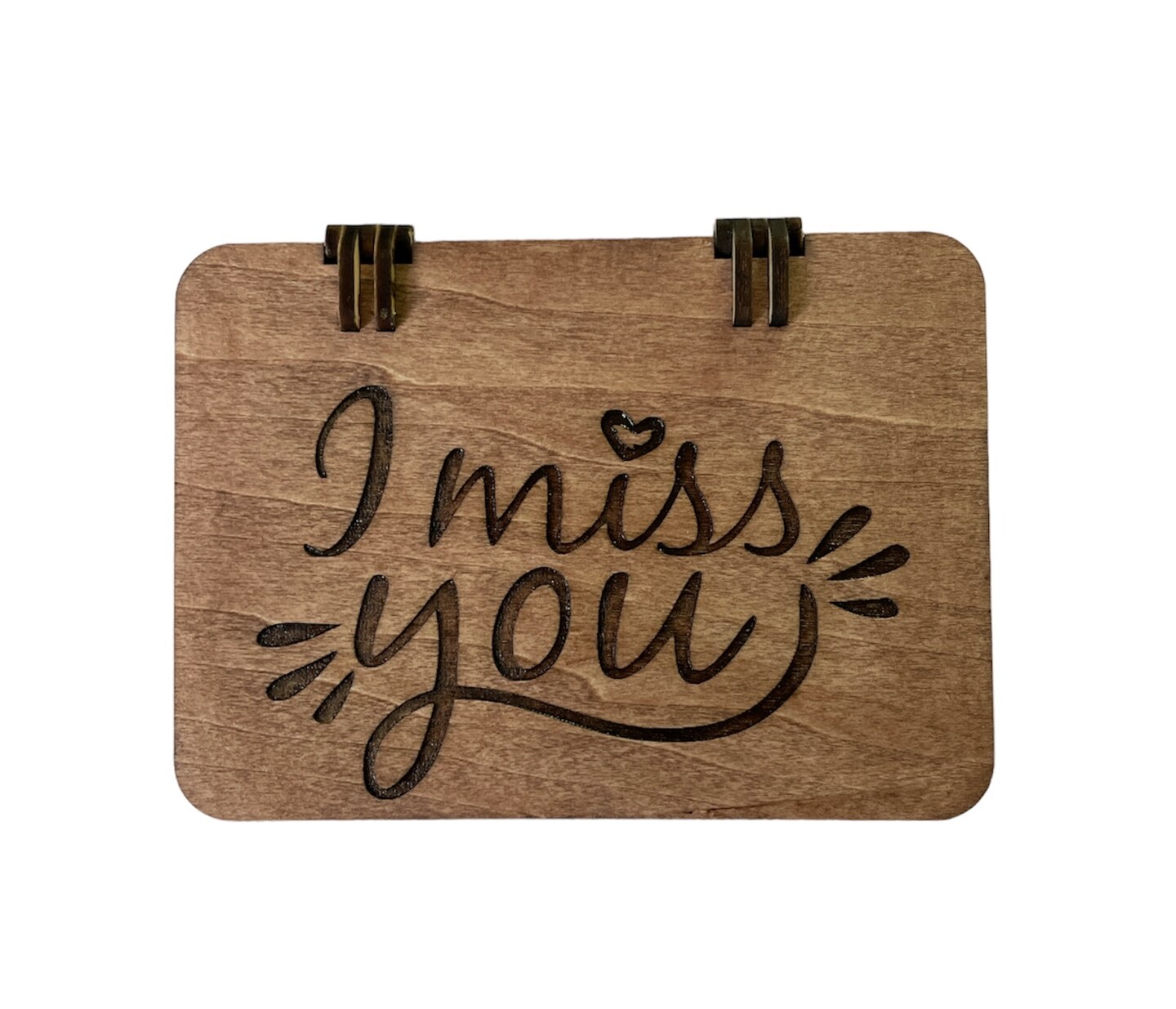 Greeting Cards I Miss You Cards Gift for Him Gift for Her Wood Cards ...