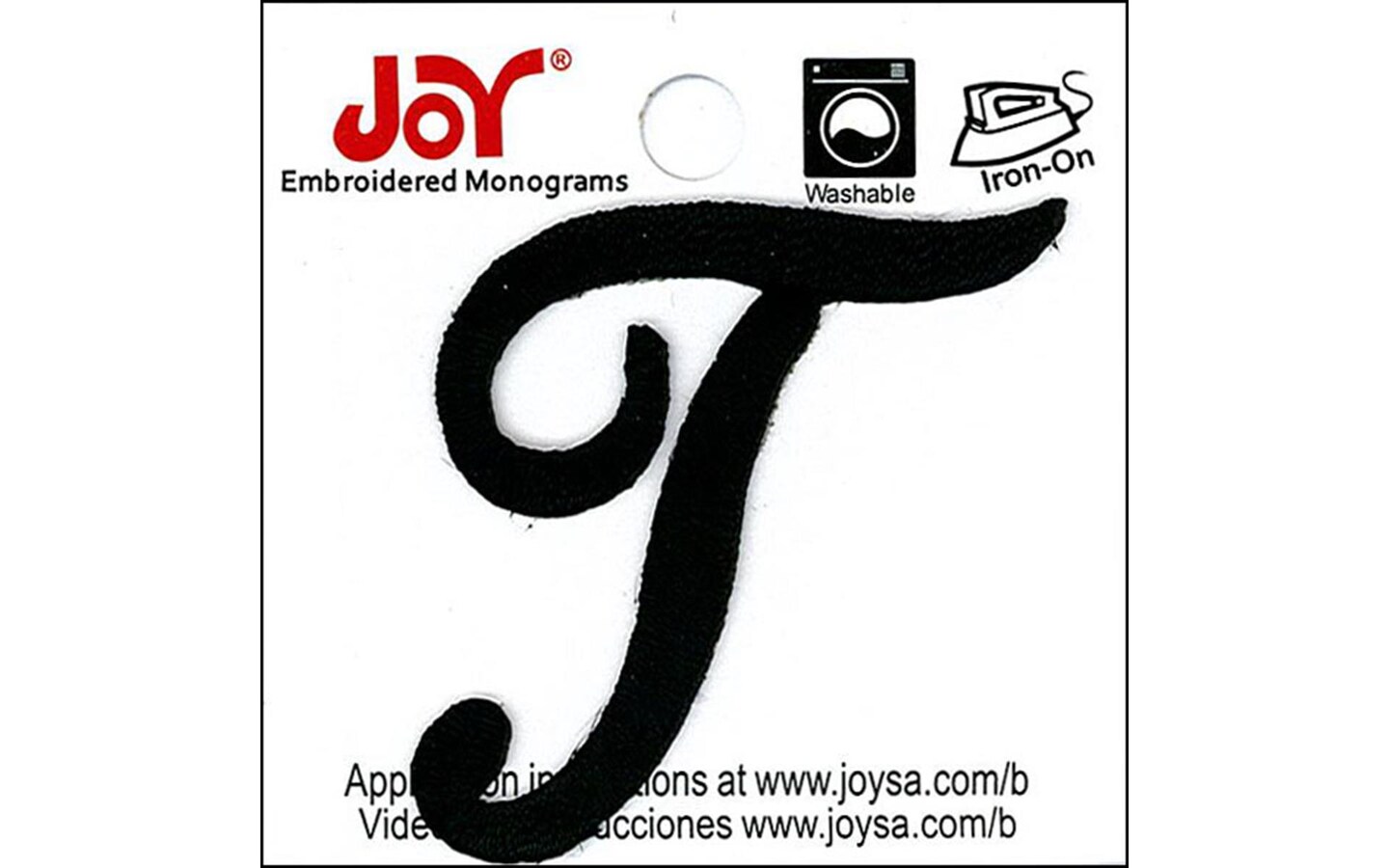 Joy Applique Letter Iron On Script 1.5" Black T | Michaels