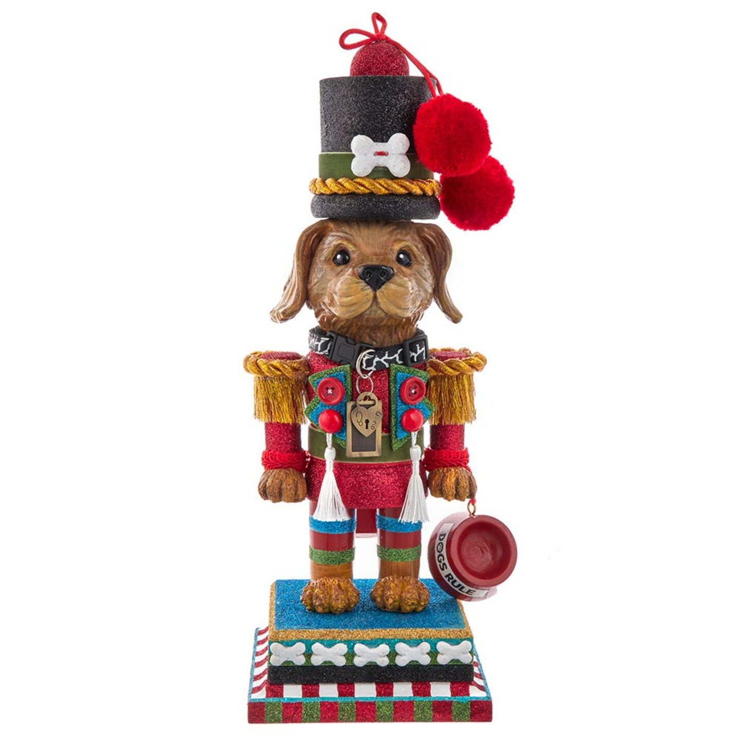 KSA 15" Dogs Rule Christmas Nutcracker with Glittered Base | Michaels