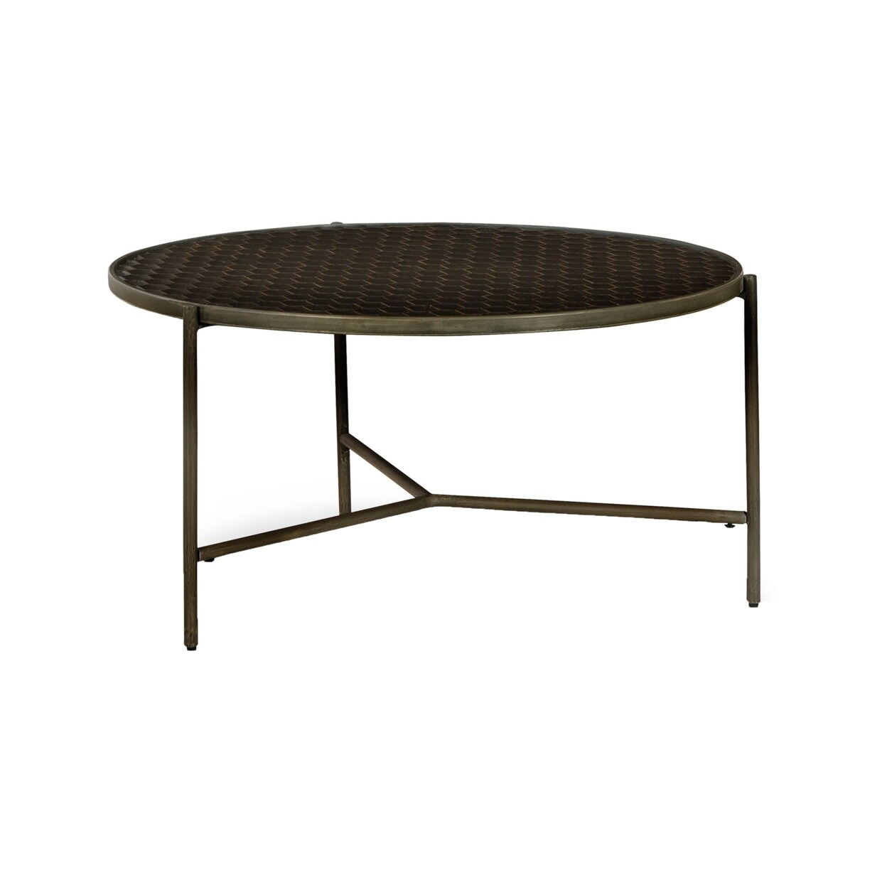 Saltoro Sherpi Modern 35 Inch Table, Crossed Metal Legs, Mango Wood ...