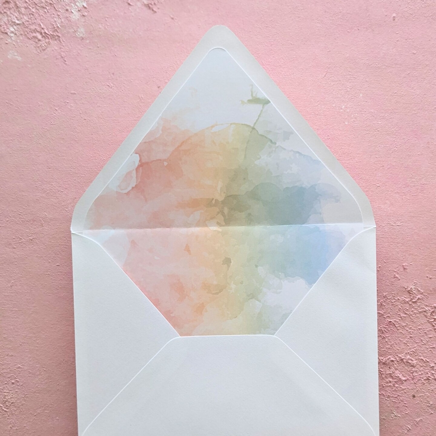 Pastel Abstract Watercolor Envelope Liners, Printed, Set of 10, Wedding ...