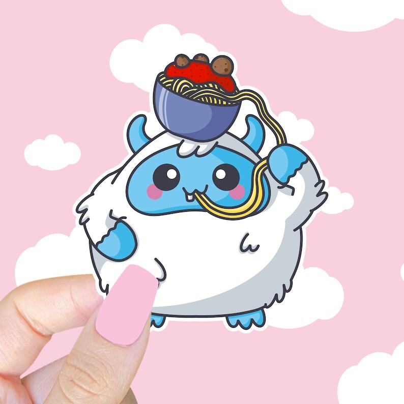 Yeti Spaghetti Cryptid Die Cut Sticker | MakerPlace by Michaels