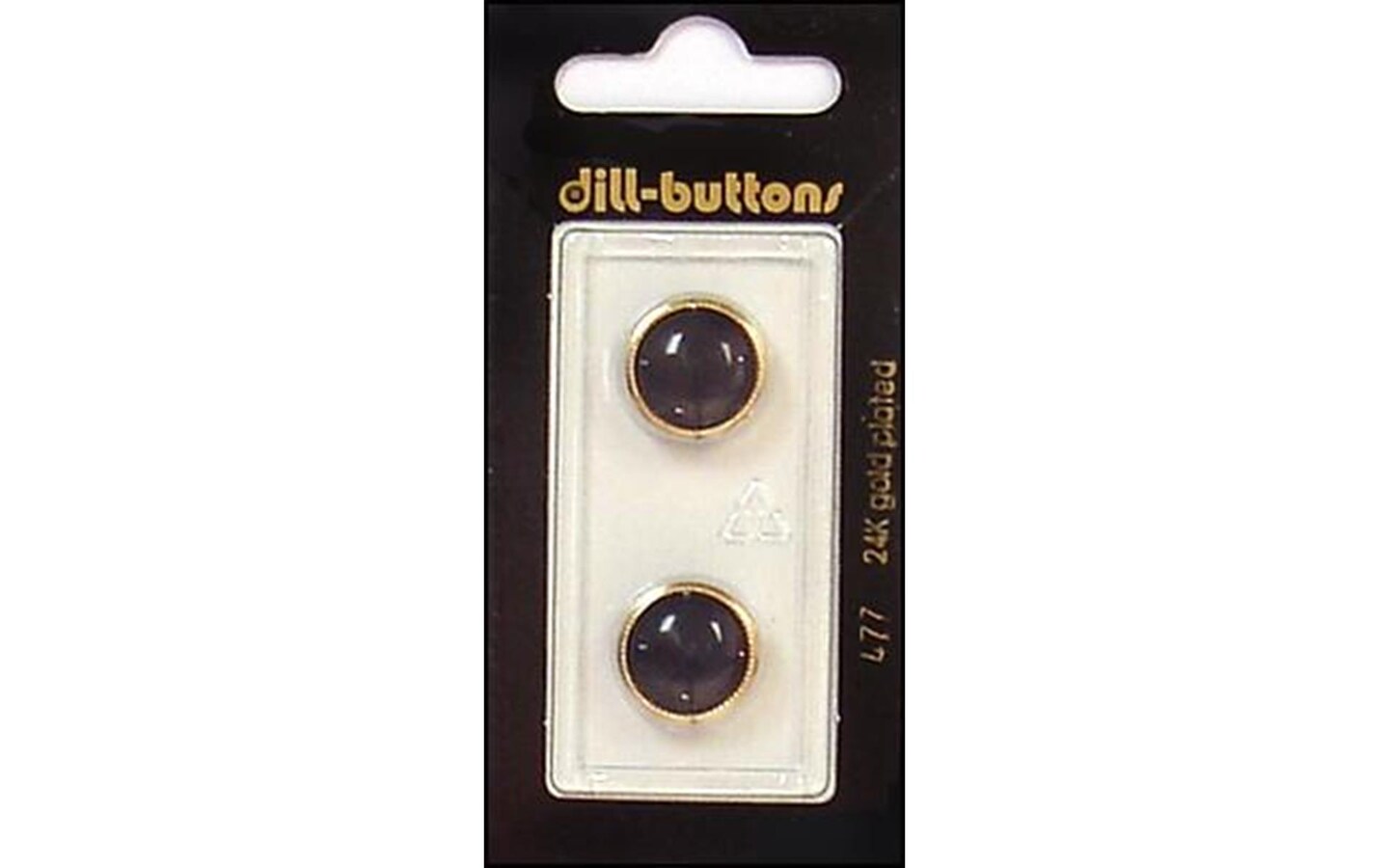 Dill Buttons 15mm 2pc Shank Black/Gold | Michaels