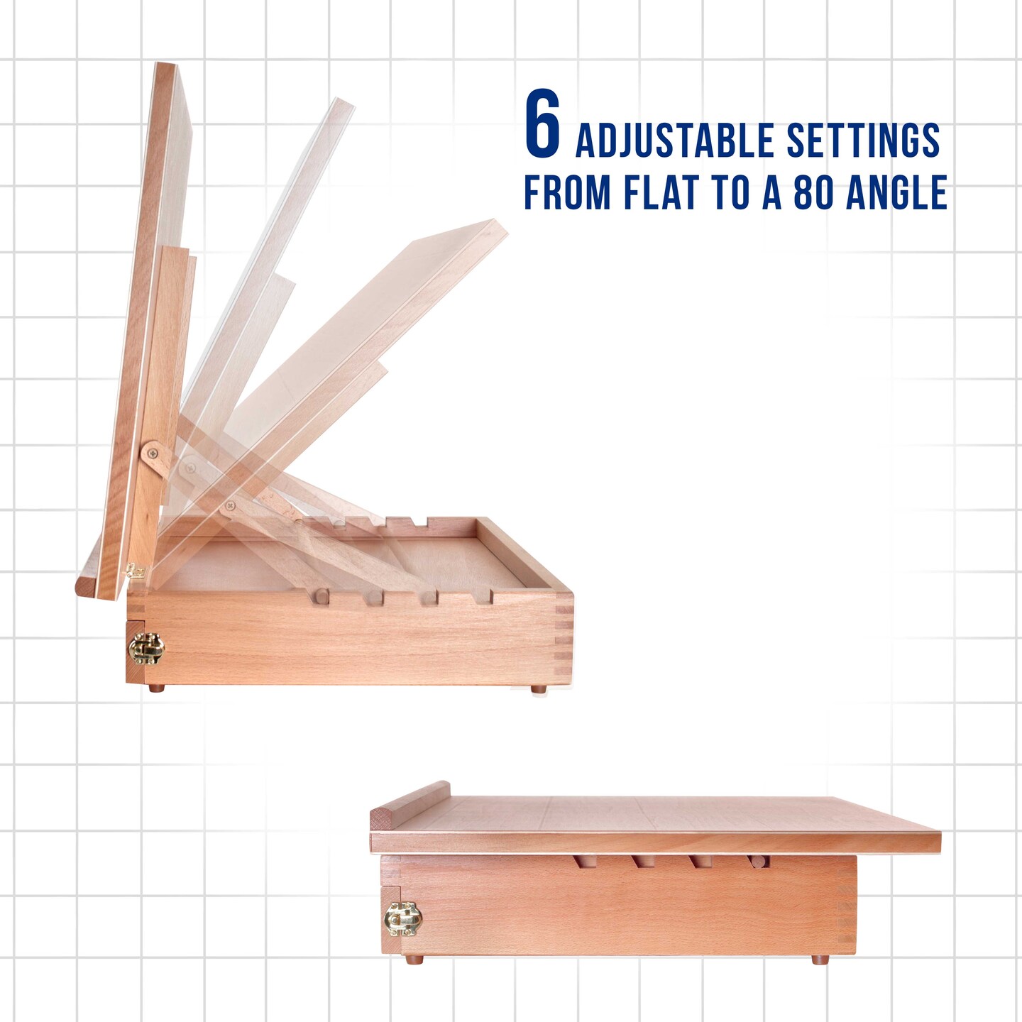 Adjustable Wood Artist Drawing & Sketching Board with Storage Drawer ...