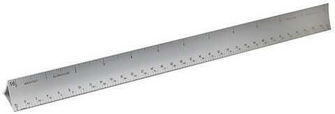 ARCHITECT SCALE HOLLOW ALUMINUM 12 INCH SILVER | Michaels