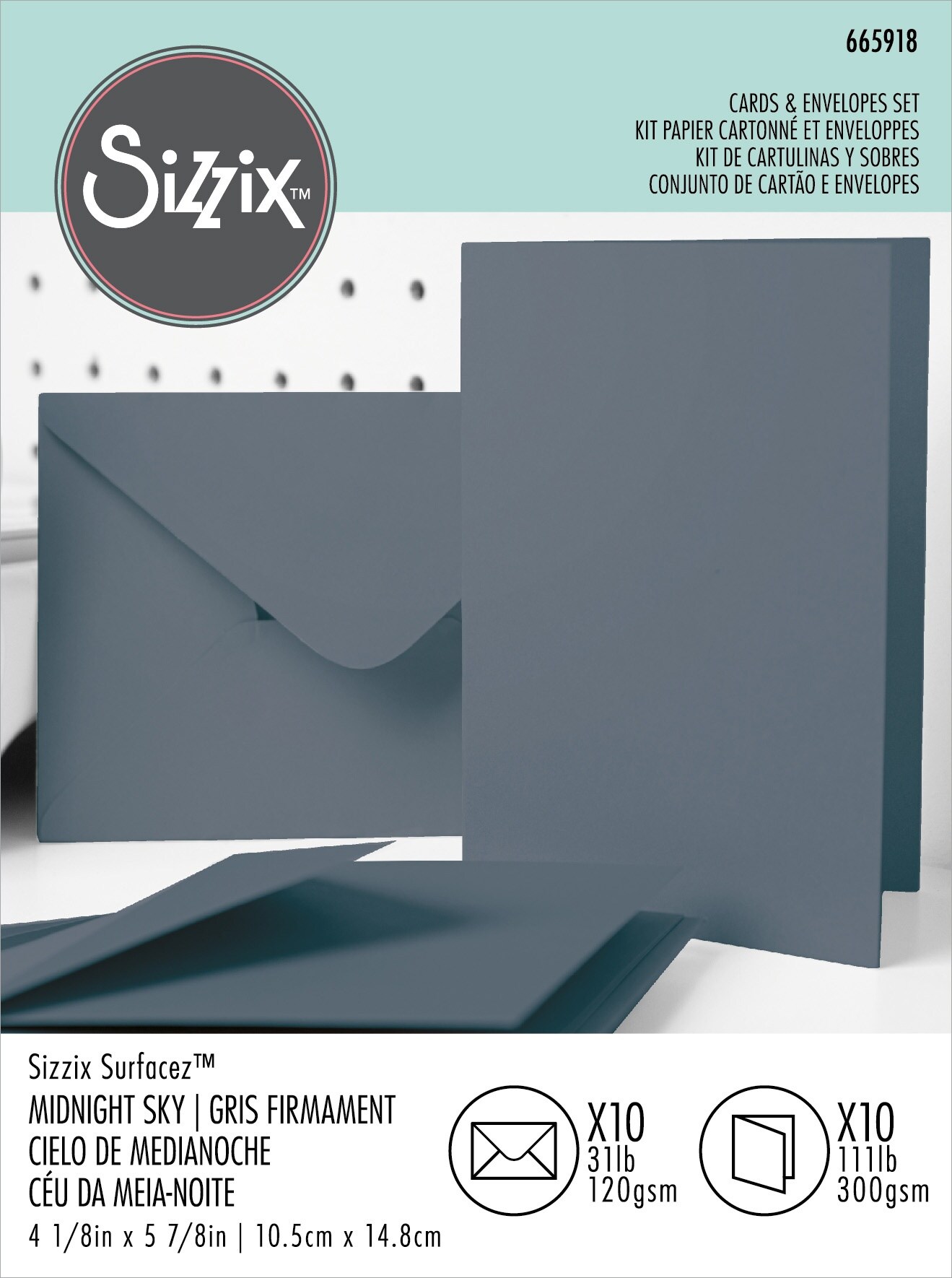 Sizzix Surfacez Card & Envelope Pack A6 10/Pkg-Midnight Sky | Michaels