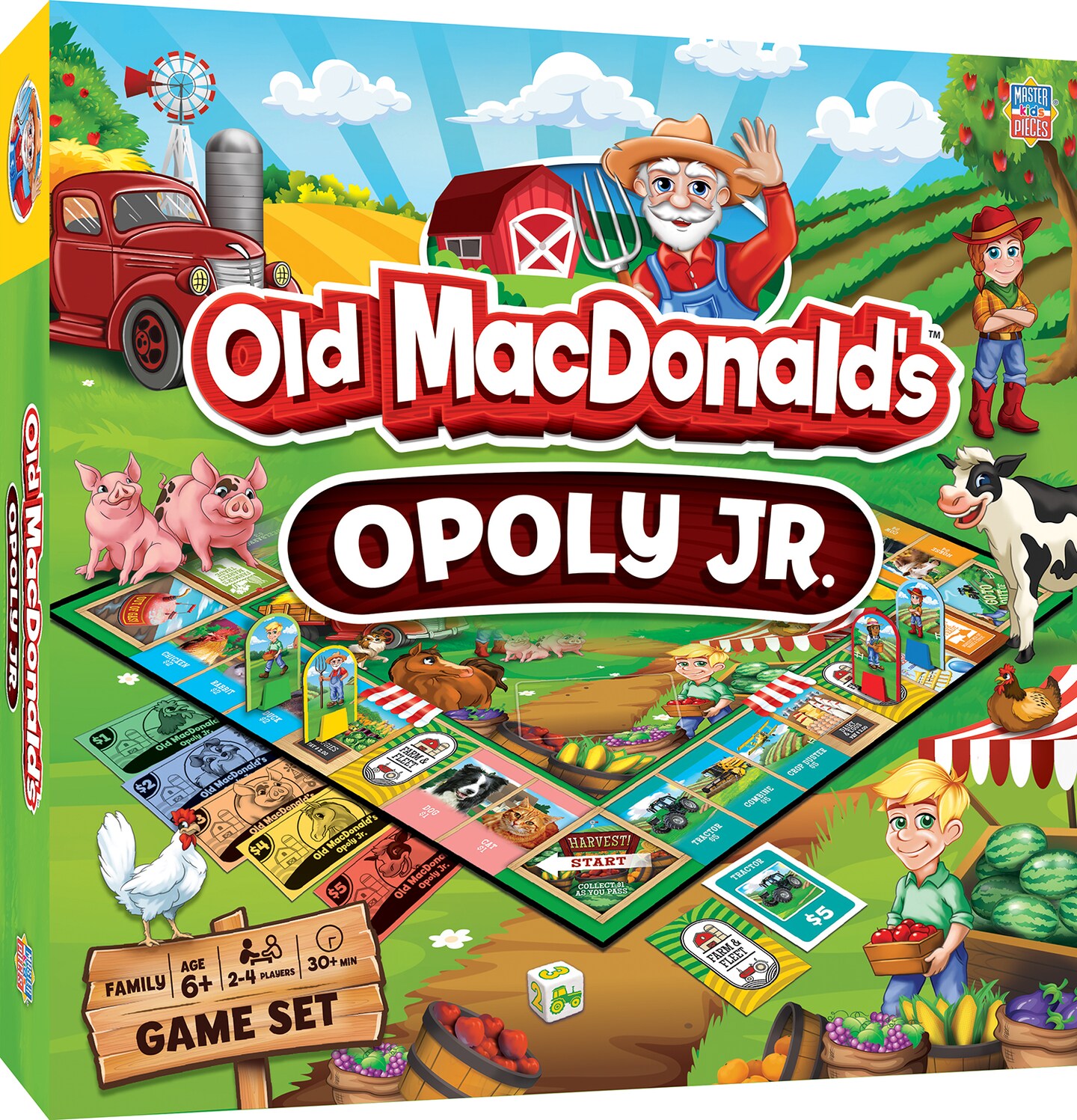 MasterPieces Kids & Family Board Games - Old MacDonald's Farm Opoly Jr ...