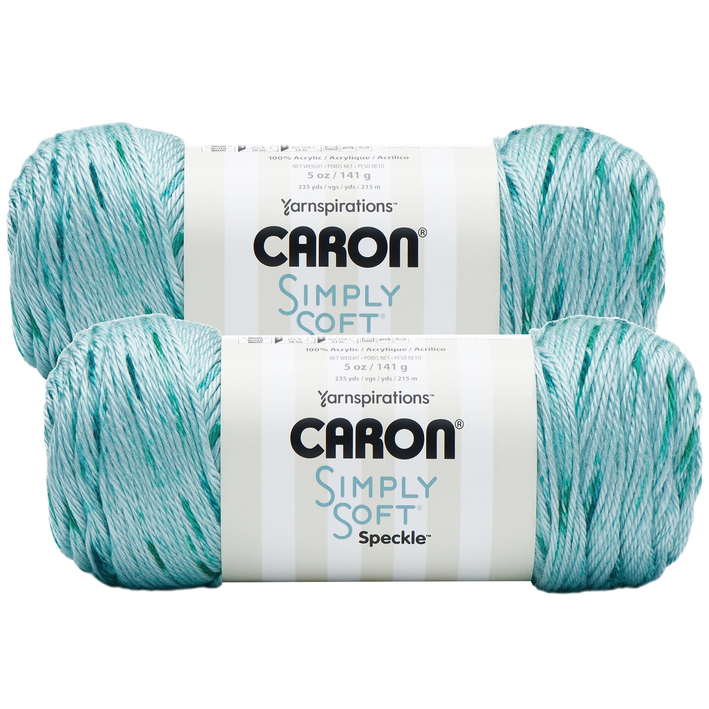 (Pack of 2) Caron Simply Soft Speckle Yarn-Abyss, Count: 2 | Michaels