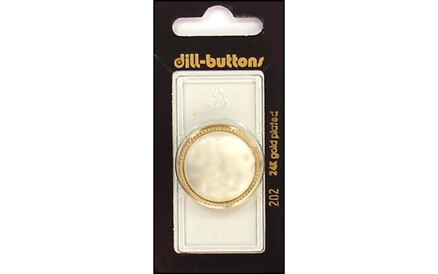 Dill Buttons 28mm 1pc Shank White/Gold, Model: PA-142759 | Michaels