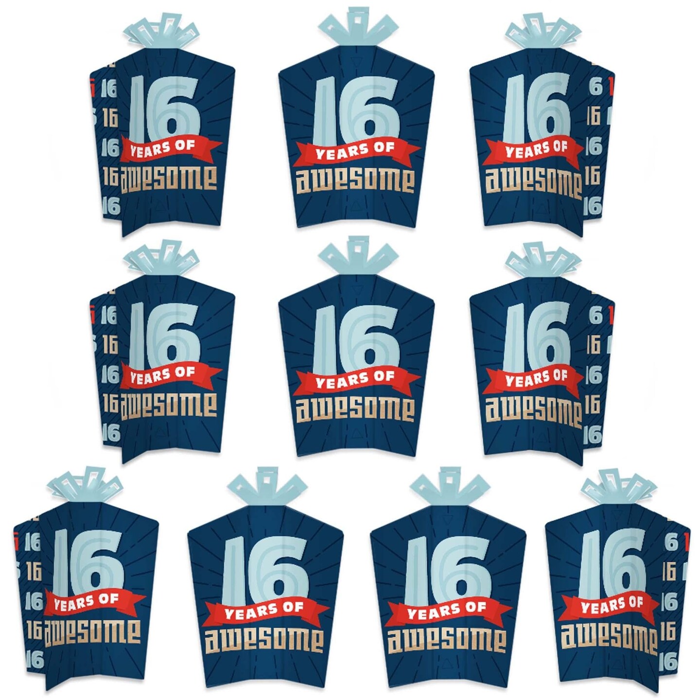 Big Dot of Happiness Boy 16th Birthday - Table Decorations - Sweet ...