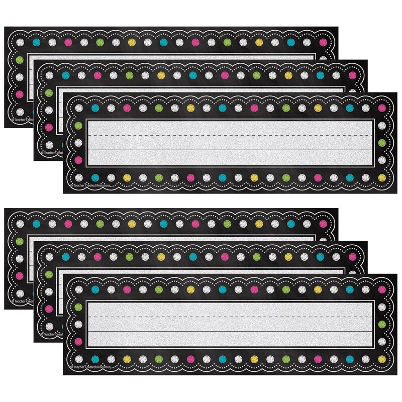 Chalkboard Brights Flat Name Plates, 36 Per Pack, 6 Packs | Michaels