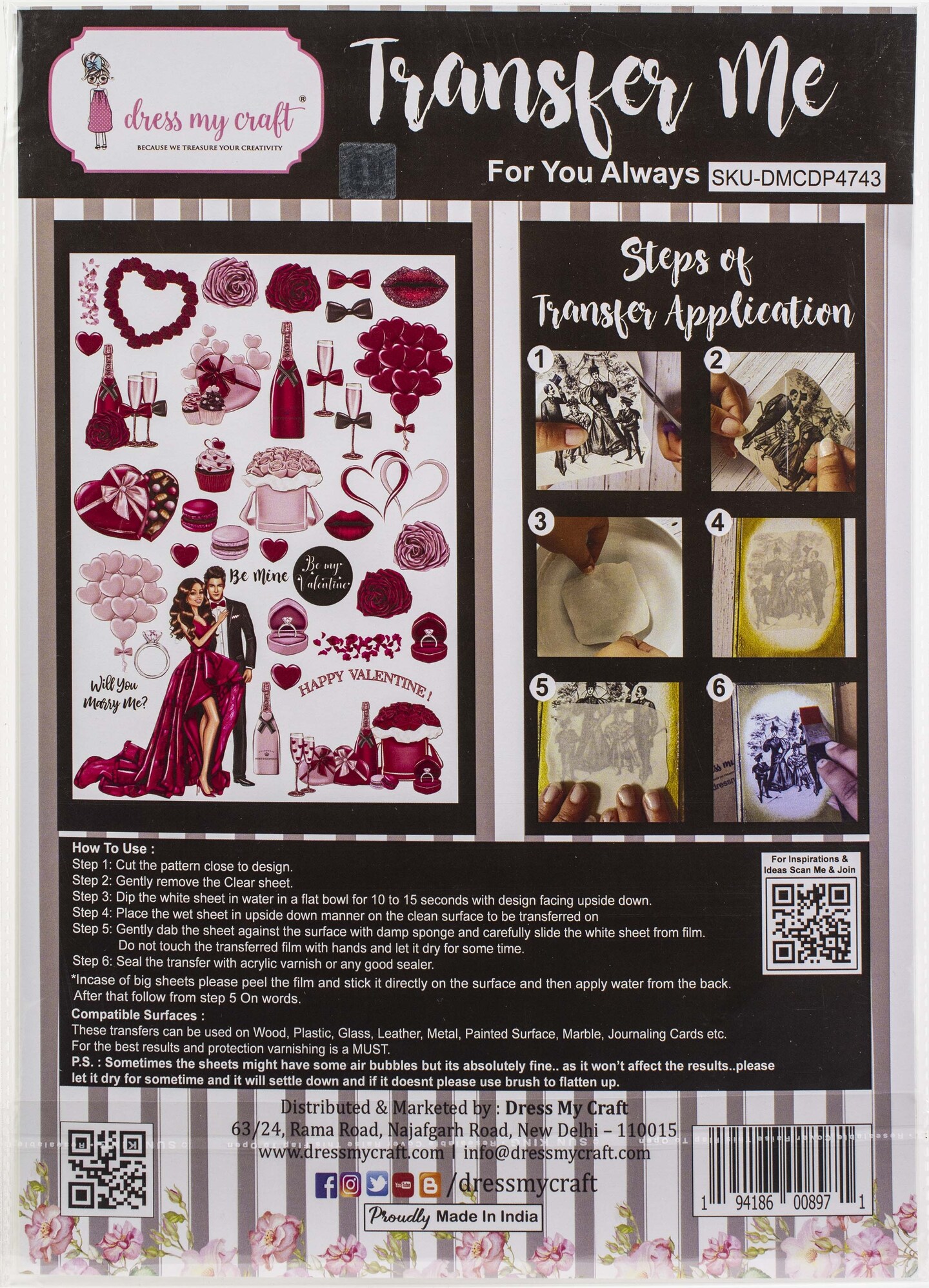 Dress My Craft Transfer Me Sheet A4-For You Always | Michaels