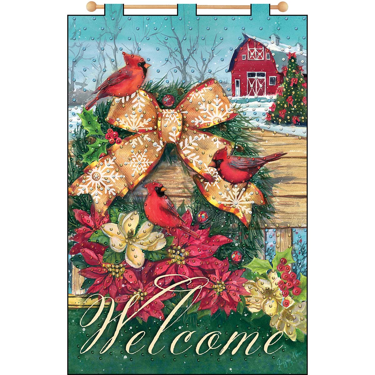 Design Works Welcome Cardinals Banner Felt & Sequin Kit | Michaels