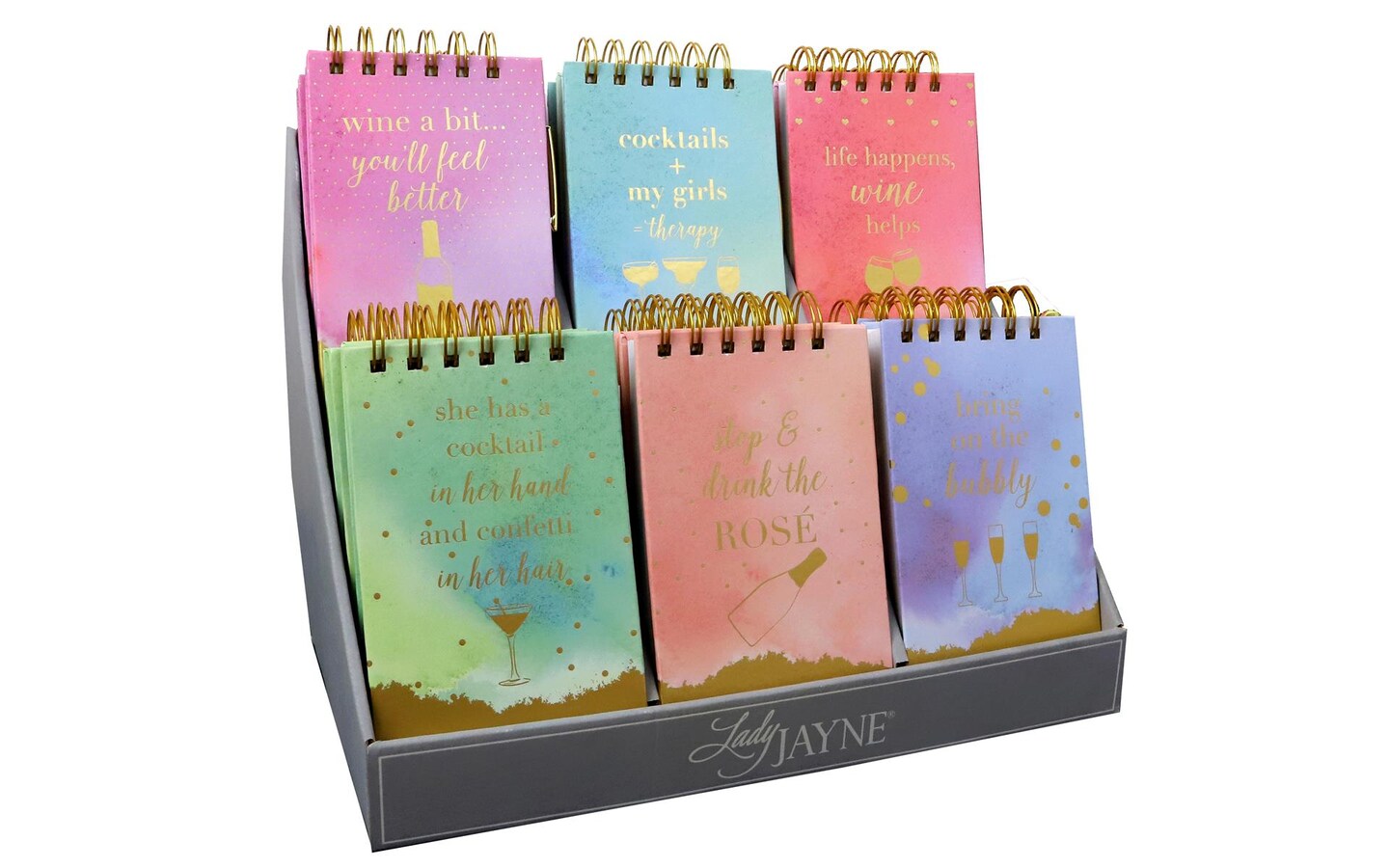 Lady Jayne Spiral Note Pad W/PenHappyHourPrpck36pc | Michaels