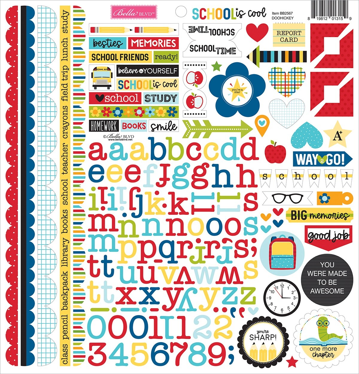 School Is Cool Cardstock Stickers 12"X12"-Doohickey | Michaels