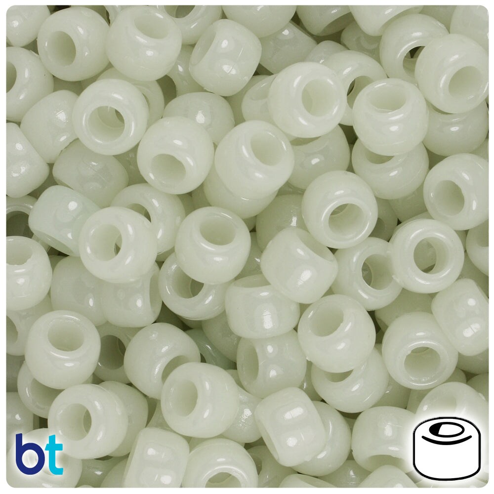 BeadTin Super Glow 9mm Barrel Plastic Pony Beads (500pcs) | Michaels