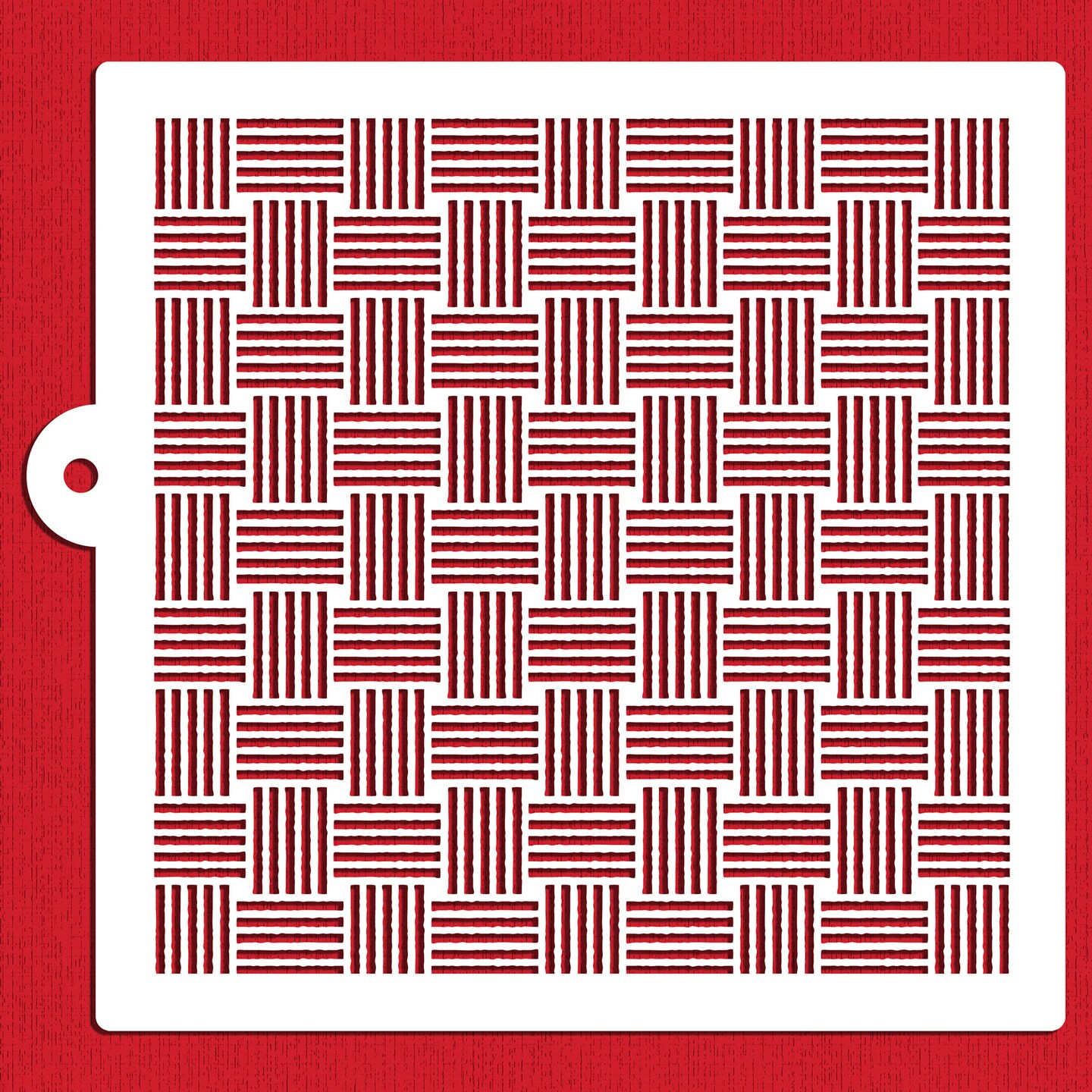 Basketweave Miniprint Cake Stencil | C927 by Designer Stencils | Cake ...