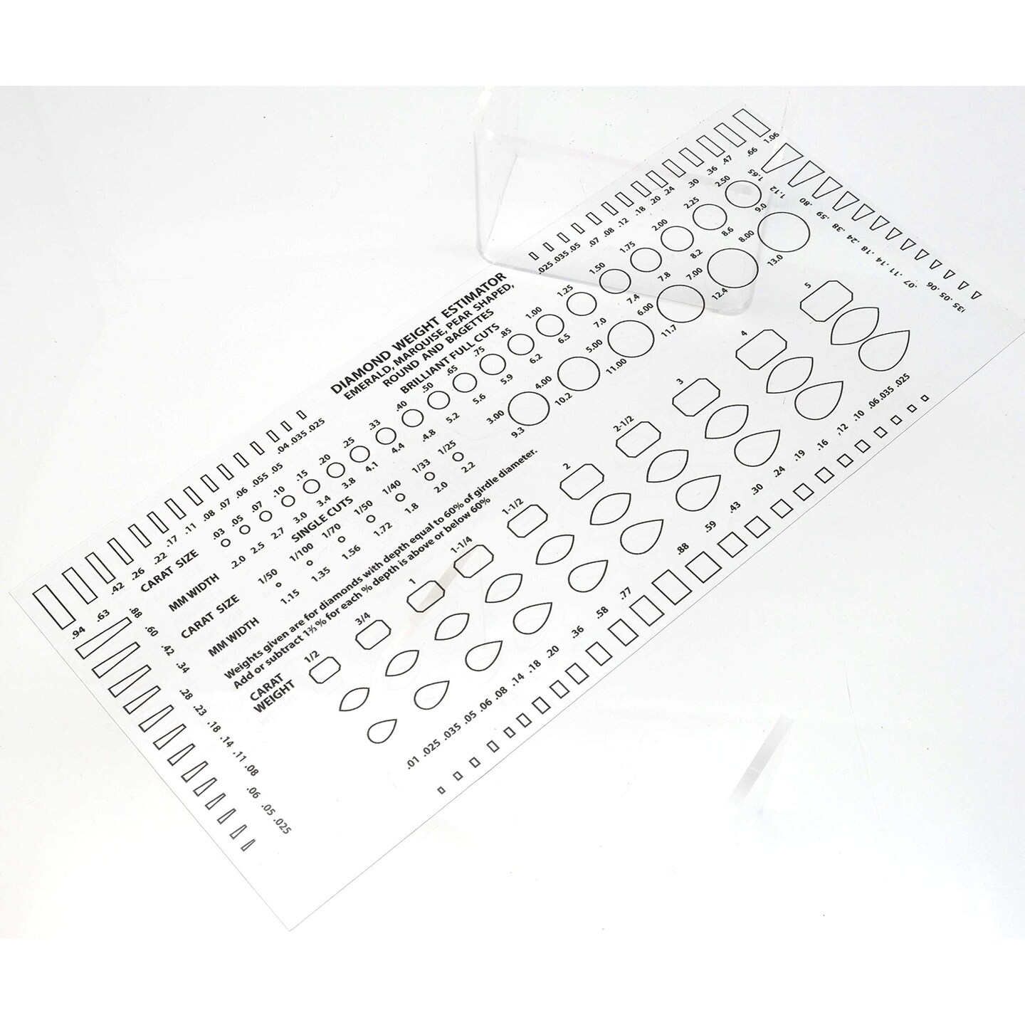 Diamond Gemstone Weight Gauge Gem Sizer Template Tool | Michaels
