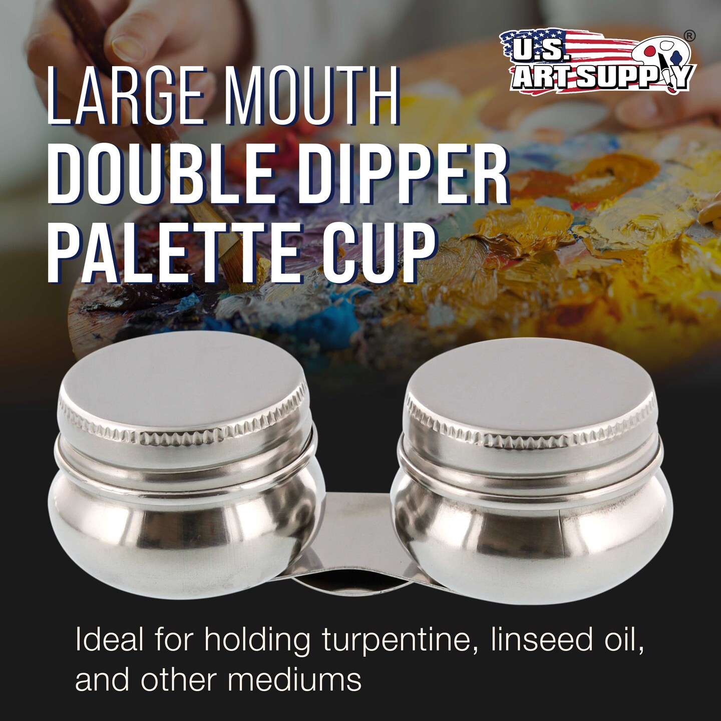 Large Mouth Double Dipper Pallete Cup | Artist Palettes | Michaels