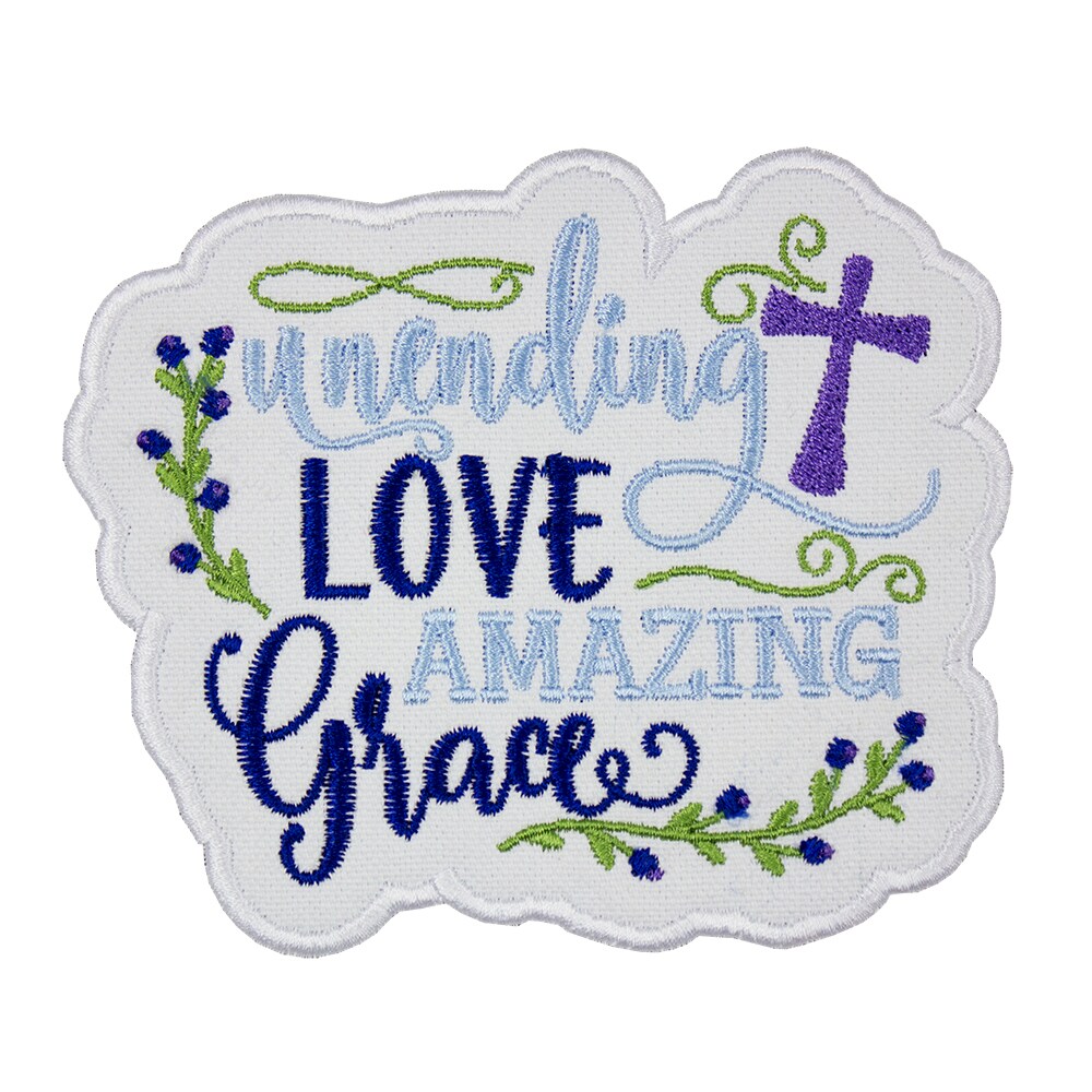 Unending Love Amazing Grace Inspirational Sew or Iron on Patch ...