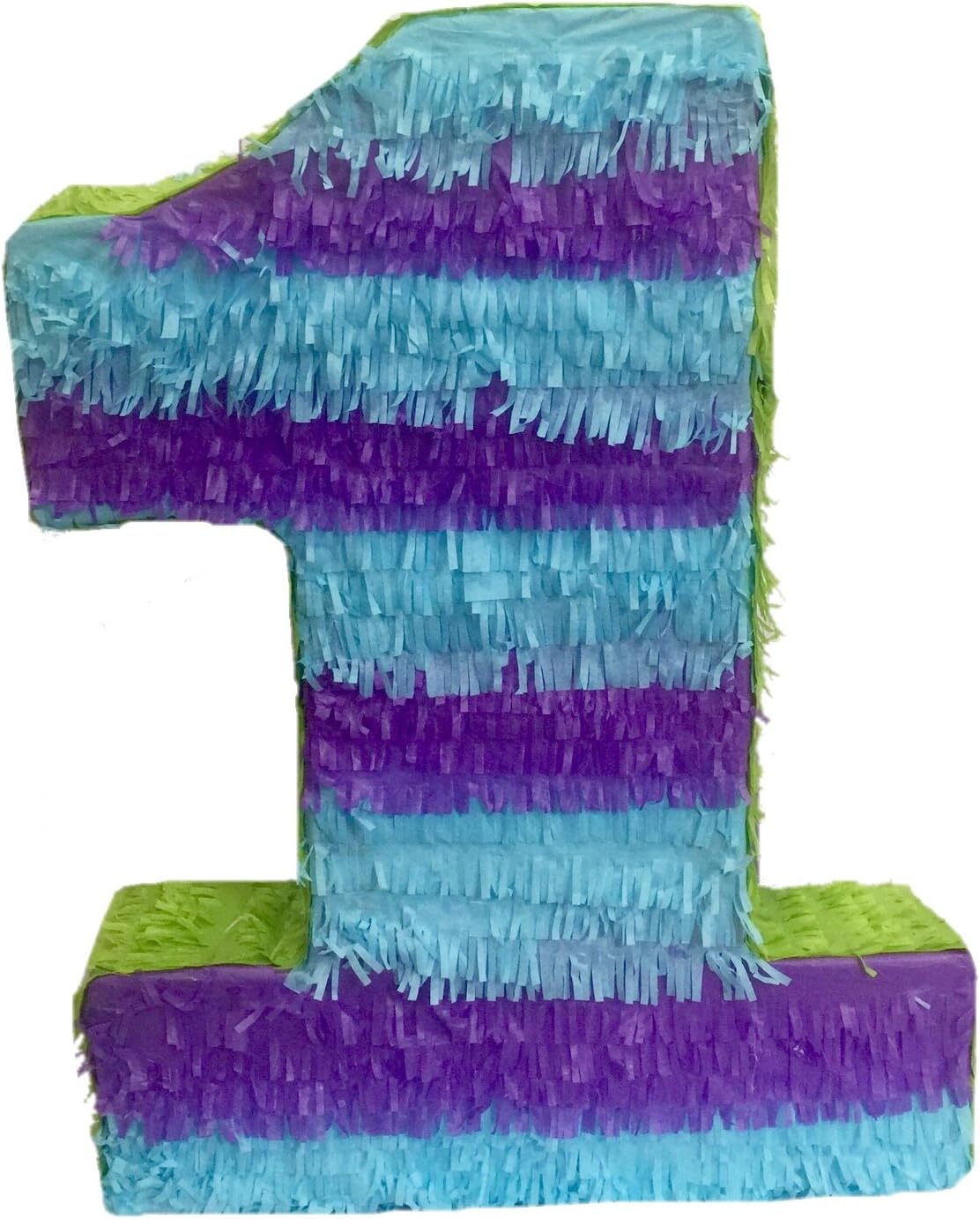 APINATA4U 20" Tall Number One Pinata for First Birthday Multicolored ...