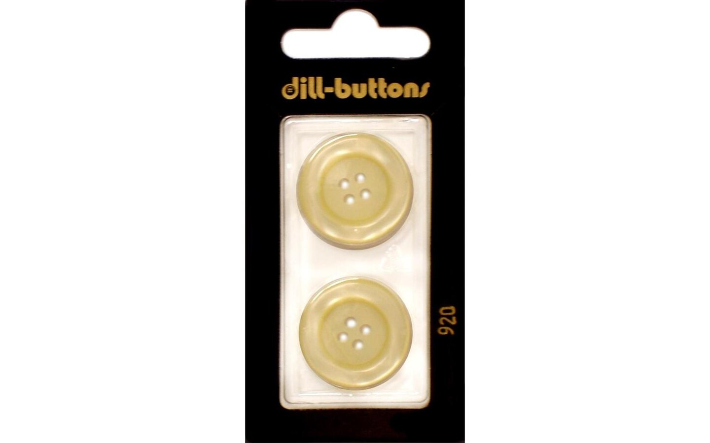 Dill Buttons 23mm 2pc 4 Hole White, Model: DIL403 | Michaels