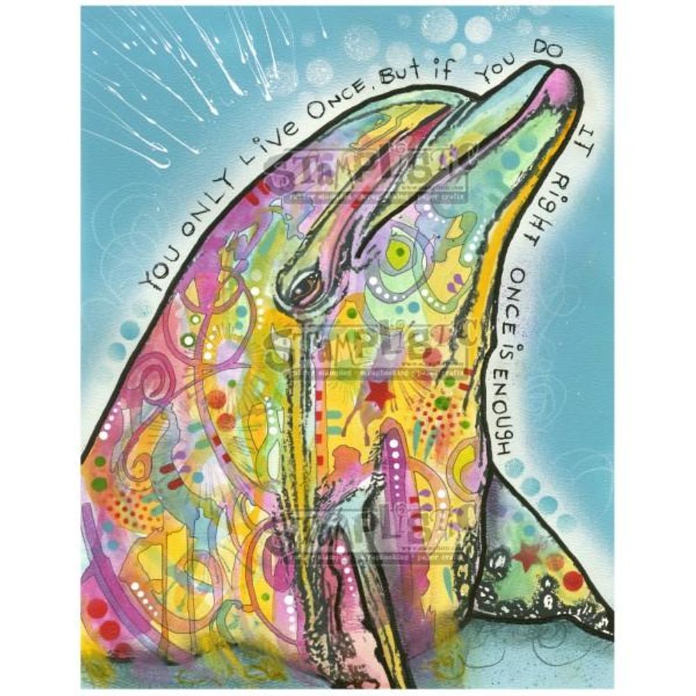 Stamplistic Dolphin Rubber Stamp Dean Russo | Michaels