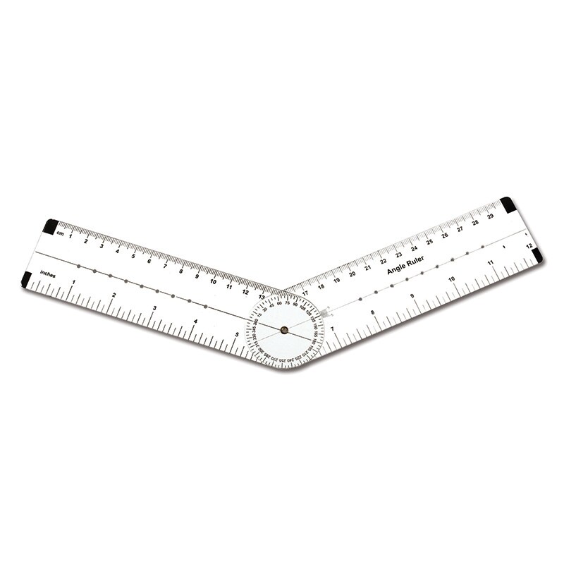 Angle Measurement Ruler Measure Angles To 360 Degrees And Lines To 12
