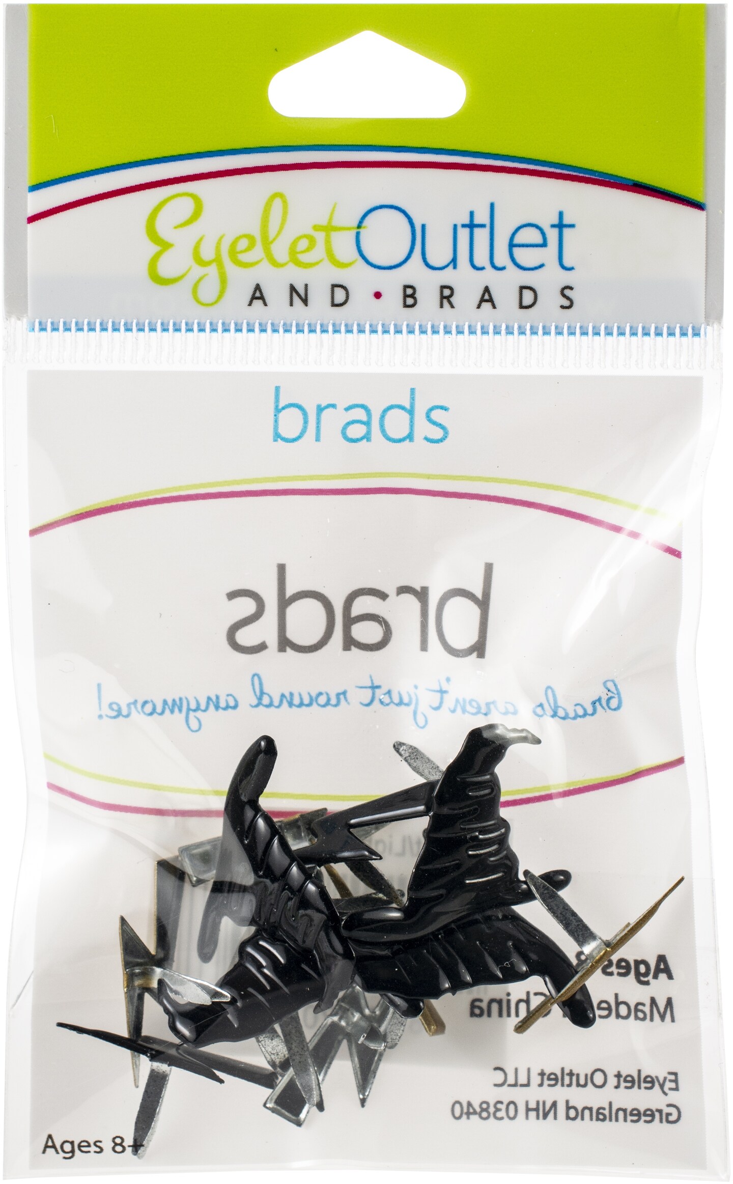 Eyelet Outlet Shape Brads 12/Pkg-Hat & Lightning Bolt | Michaels