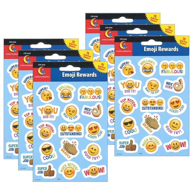 Emotion Icon Fun Reward Stickers, 75 Per Pack, 6 Packs | Michaels
