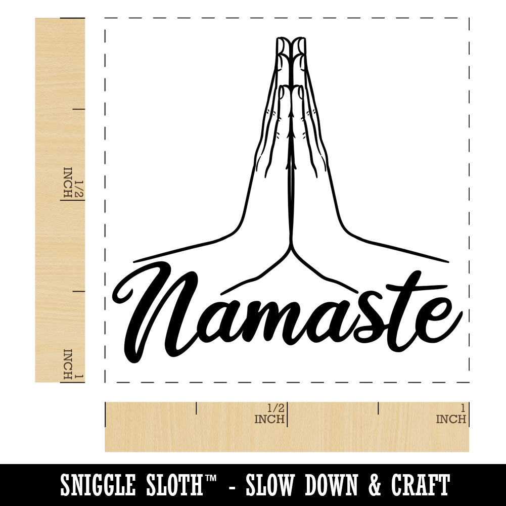 Namaste Palm of Hands Together Yoga Self-Inking Rubber Stamp Ink ...