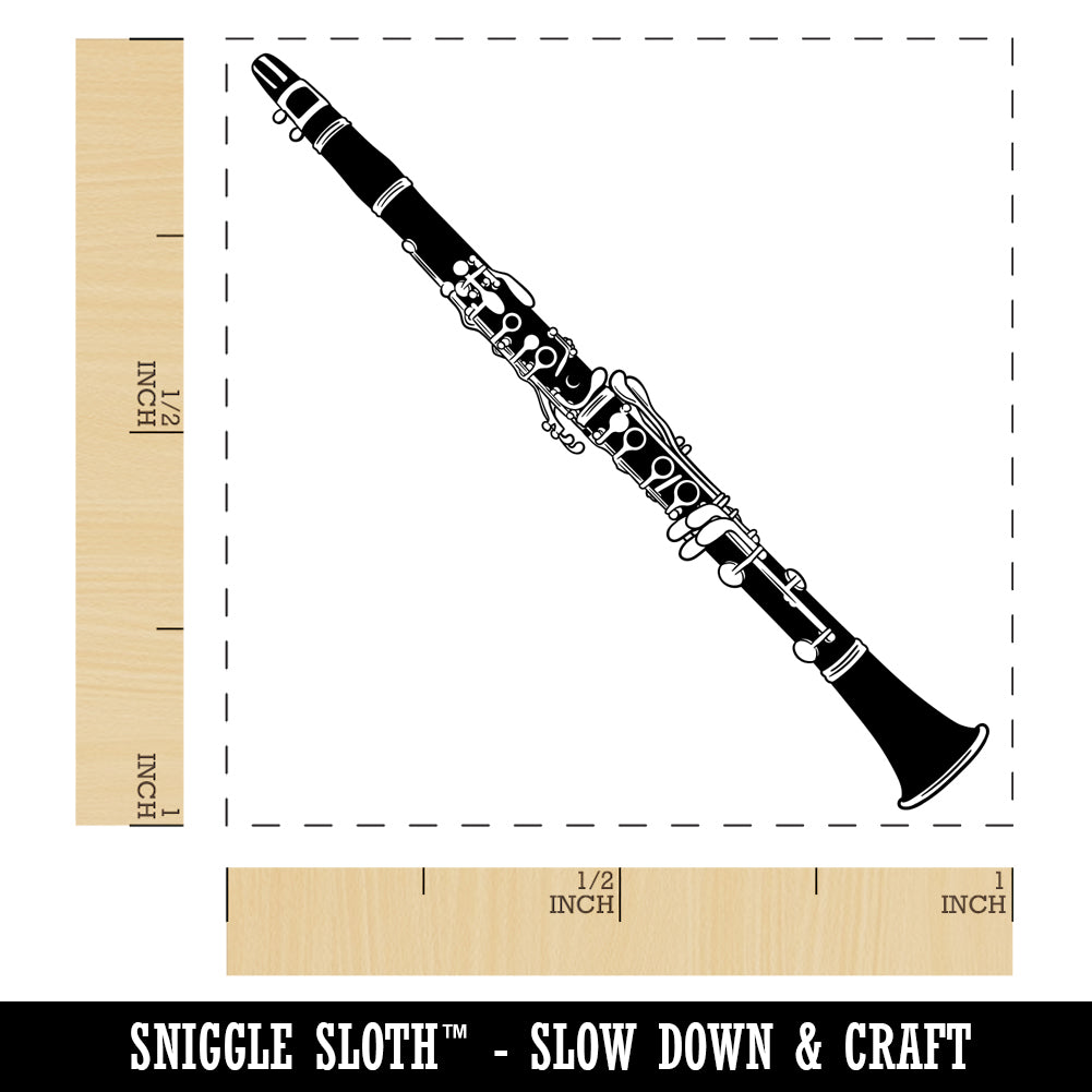 Clarinet Woodwind Musical Instrument Self-Inking Rubber Stamp Ink ...