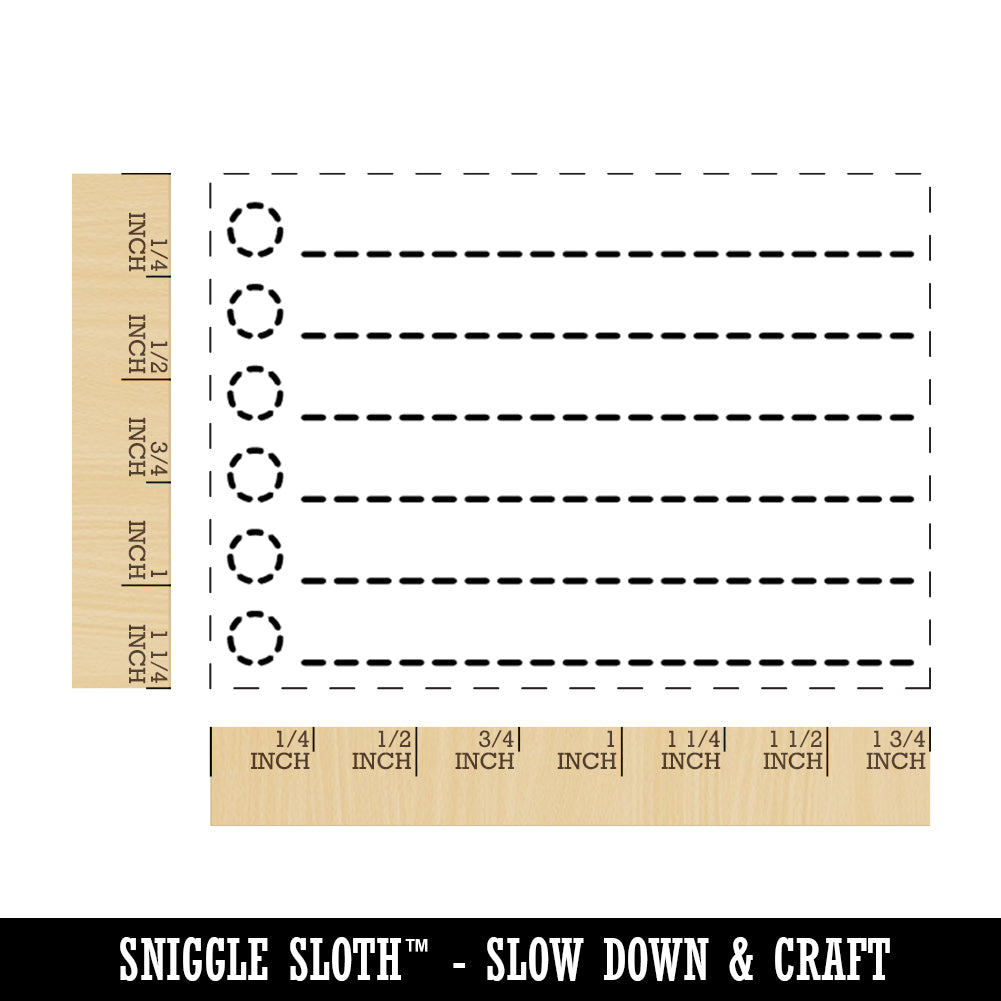 Bulleted To Do Dotted Lines Checklist Check List Rectangle Rubber Stamp ...