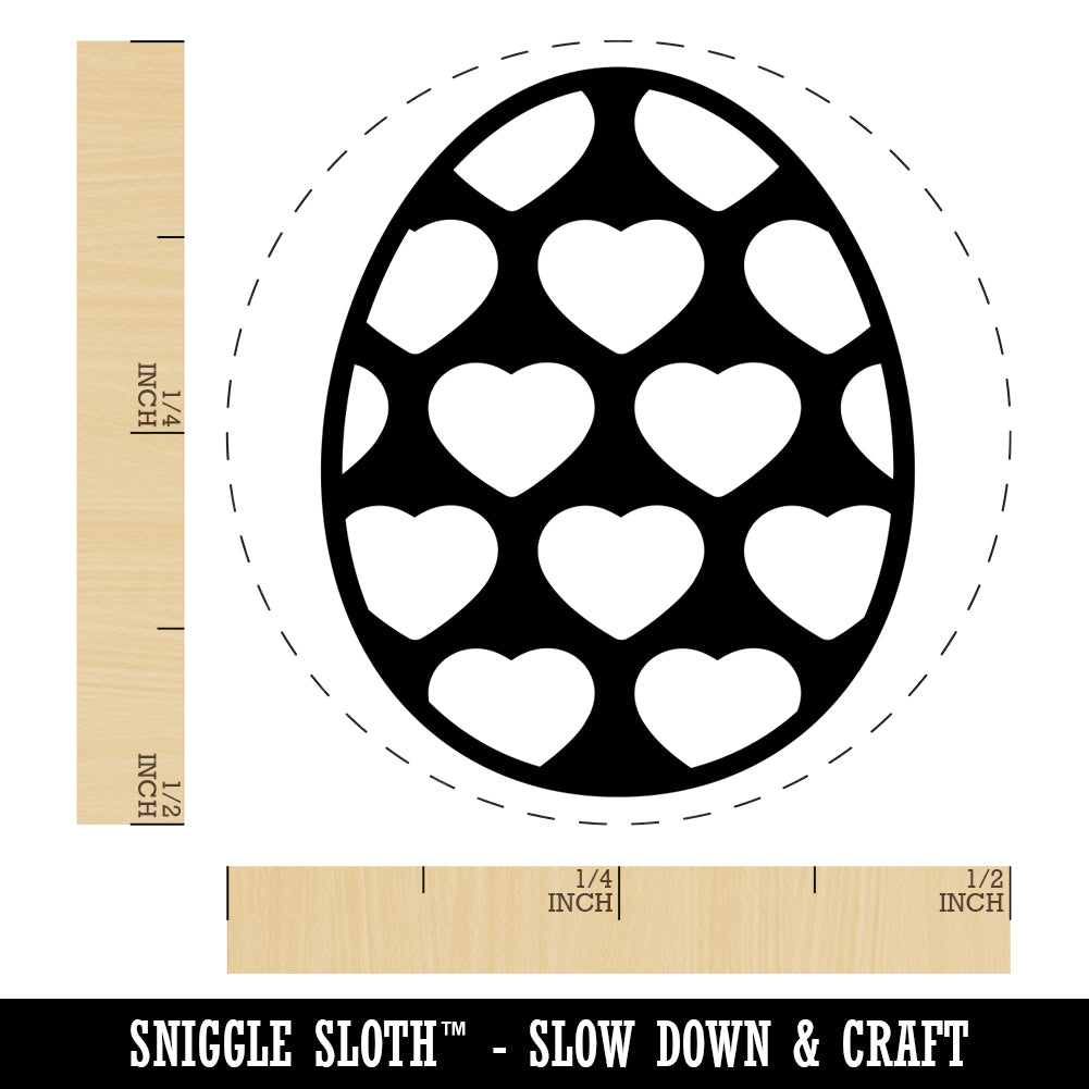 Egg with Hearts Chicken Egg Rubber Stamp | Michaels