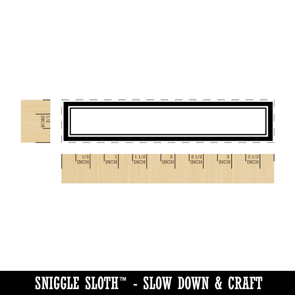 Double Bold Line Border Rectangle Rubber Stamp for Stamping Crafting ...