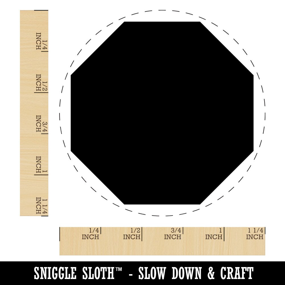Octagon Solid Rubber Stamp for Stamping Crafting Planners | Michaels