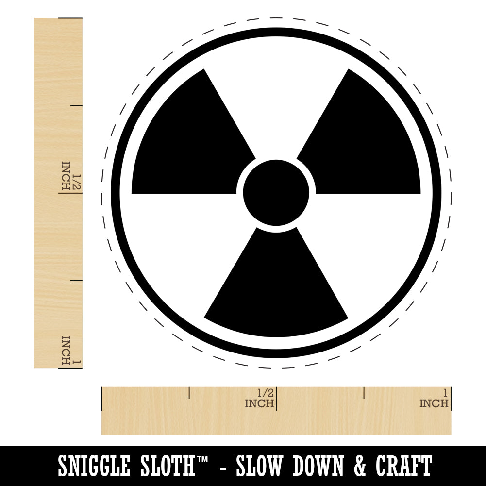 Ionizing Radiation Radioactive Trefoil Symbol Rubber Stamp for Stamping ...