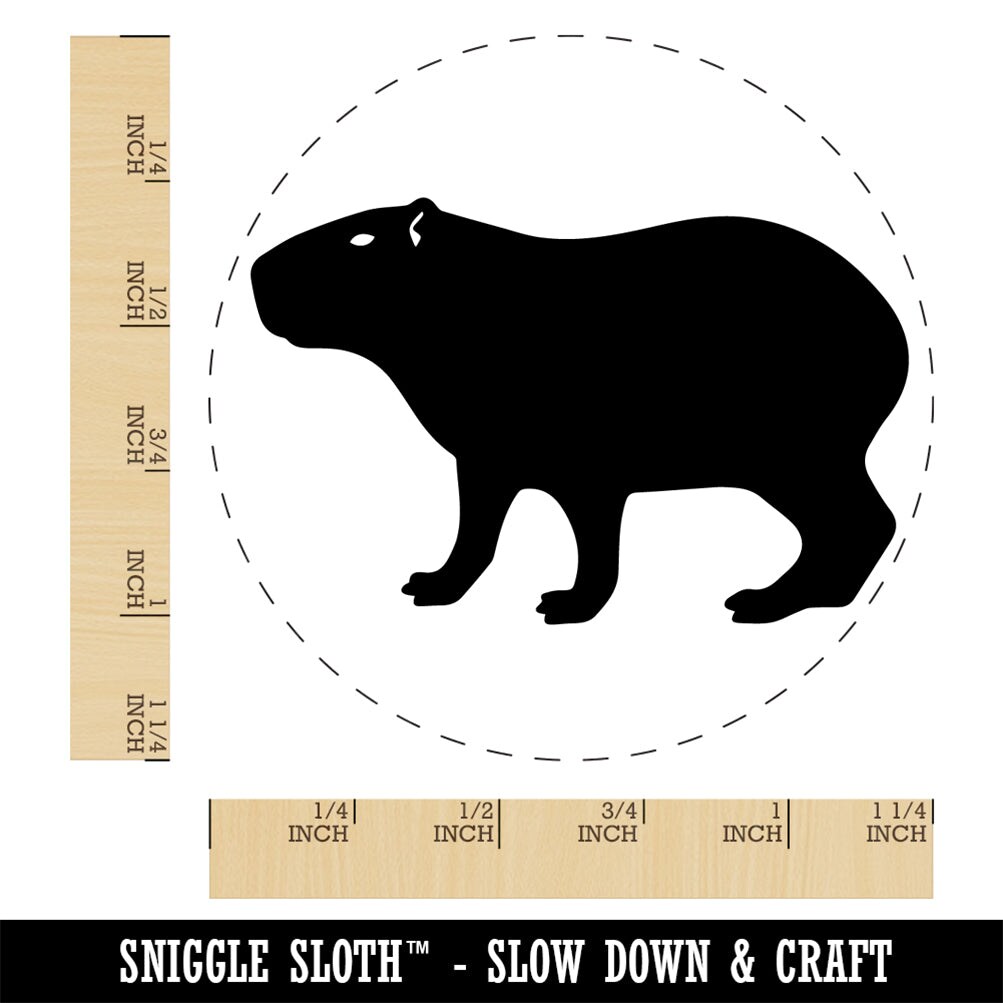 Capybara Standing Silhouette Rubber Stamp for Stamping Crafting ...