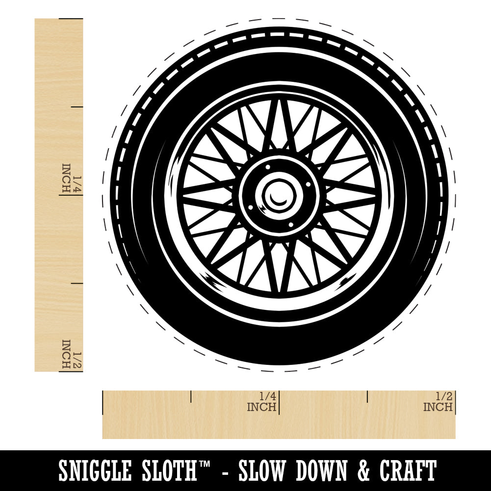 Detailed Realistic Tire Wheel Car Vehicle Rubber Stamp for Stamping ...