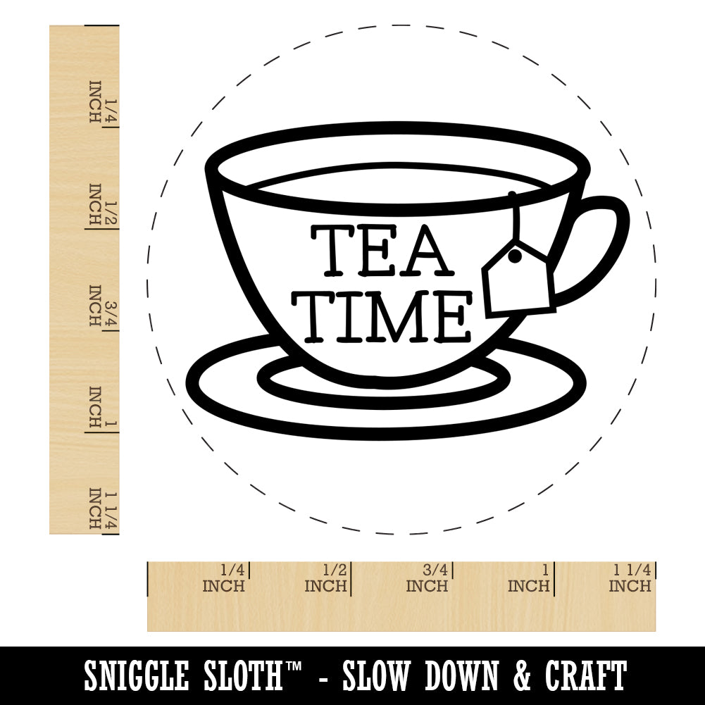 Tea Time Cup Rubber Stamp for Stamping Crafting Planners | Michaels