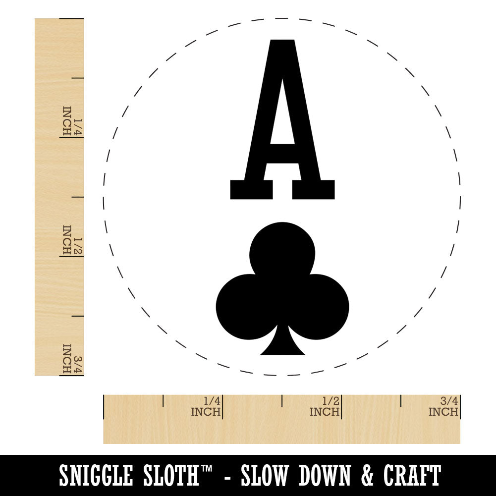 Ace of Clubs Card Suit Rubber Stamp for Stamping Crafting Planners ...