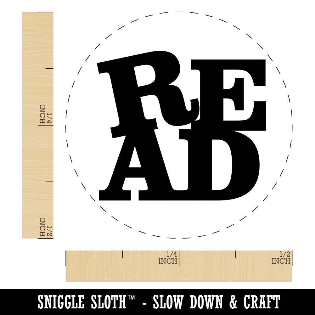Read Stacked Text Rubber Stamp for Stamping Crafting Planners | Michaels