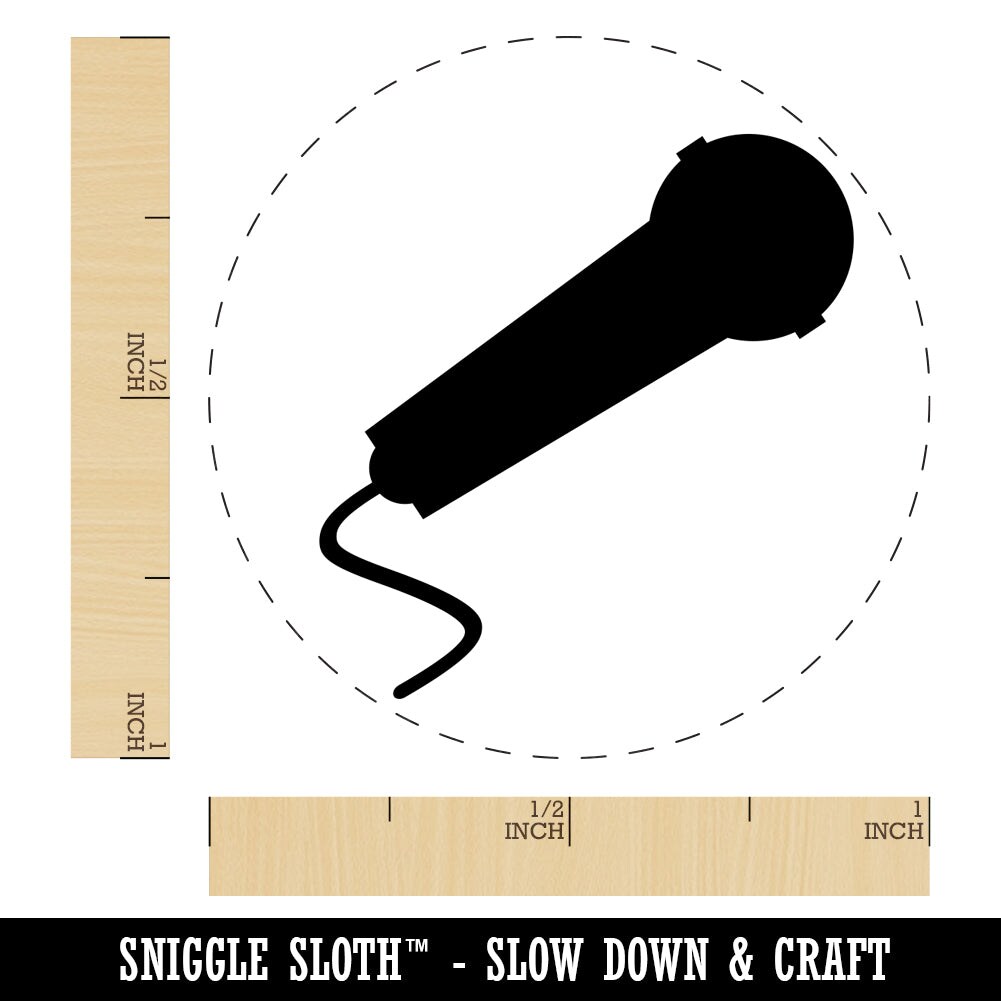 Microphone Solid Rubber Stamp for Stamping Crafting Planners | Michaels