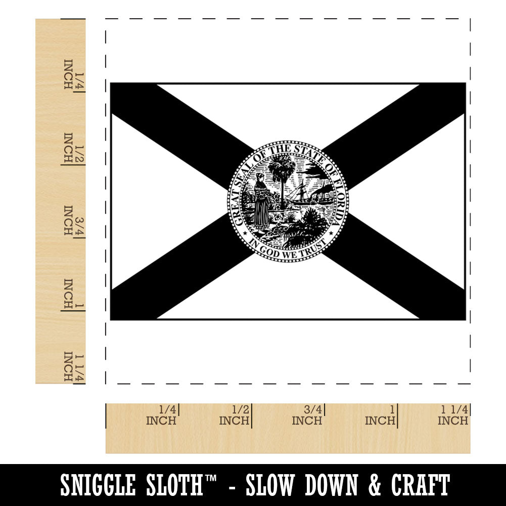 Florida State Flag Square Rubber Stamp for Stamping Crafting | Michaels