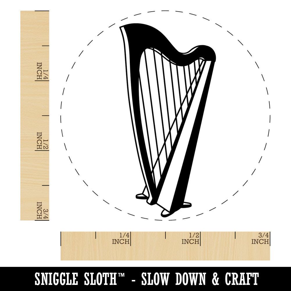 Harp String Instrument Rubber Stamp for Stamping Crafting Planners ...